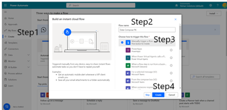 Date Compose using Power Automate Flow - Rishan Solutions