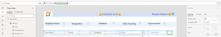Editable Grid using Gallery and Modern controls in Power apps - Rishan Solutions