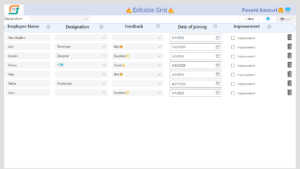 Editable Grid using Gallery and Modern controls in Power apps - Rishan Solutions