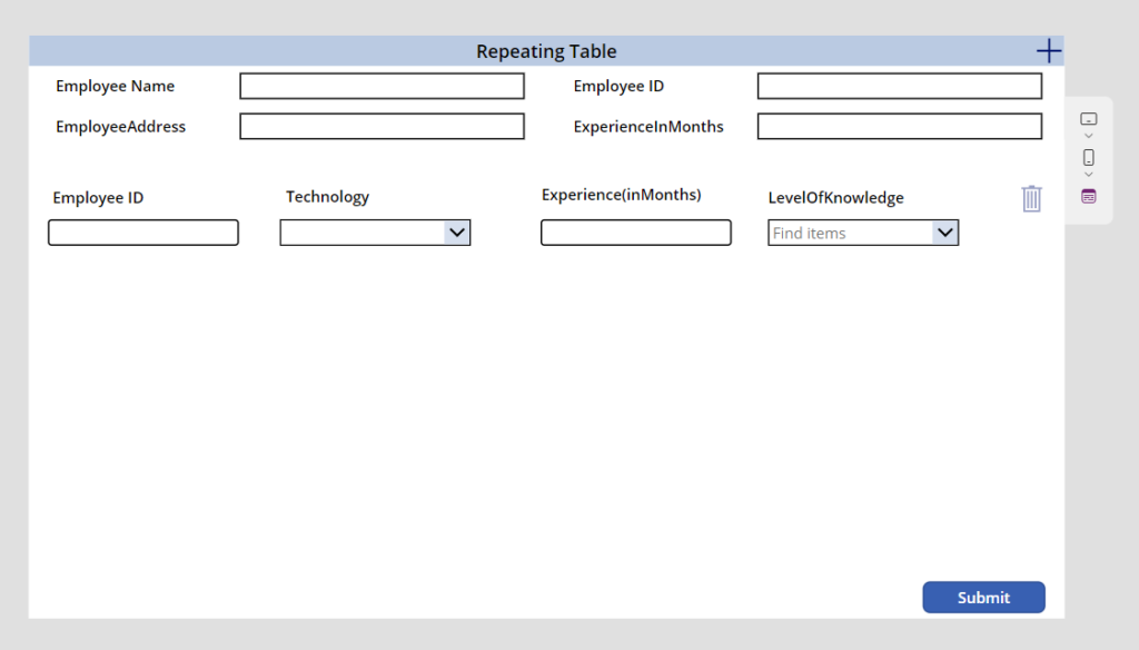 Create Repeating Table in Canvas app - Rishan Solutions