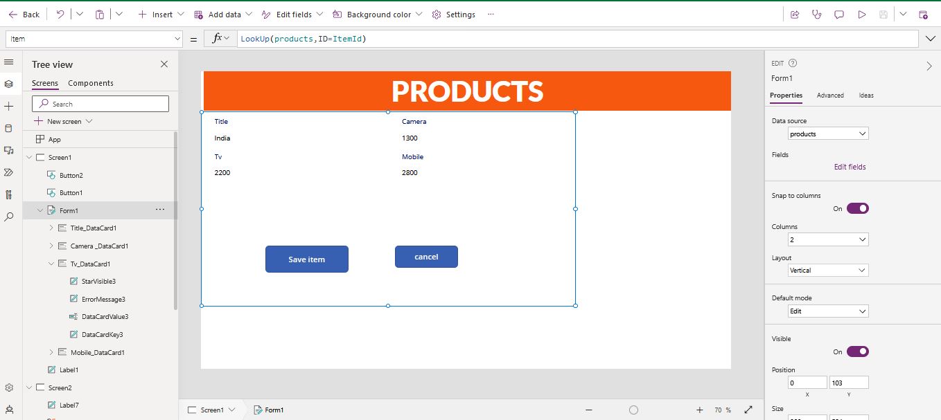 CRUD operations in power apps - Rishan Solutions
