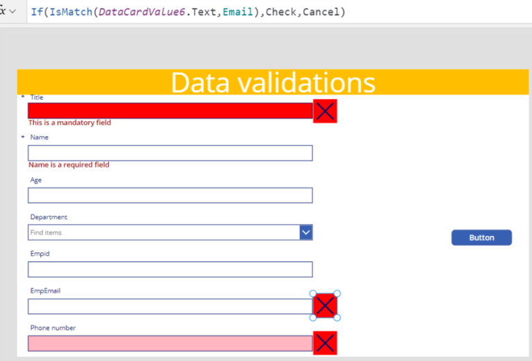 Data validations in power apps - Rishan Solutions