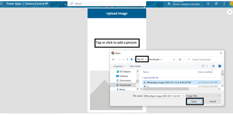 Working with camera Image control in power apps - Rishan Solutions