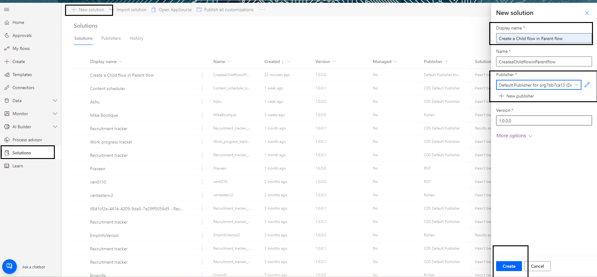 Call a flow from another flow in Power Automate - Rishan Solutions