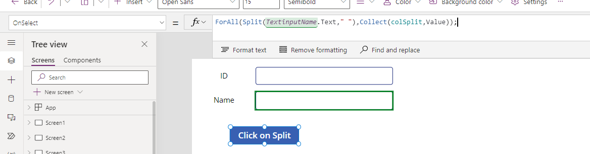 ForAll Split Function in Powerapps - Rishan Solutions