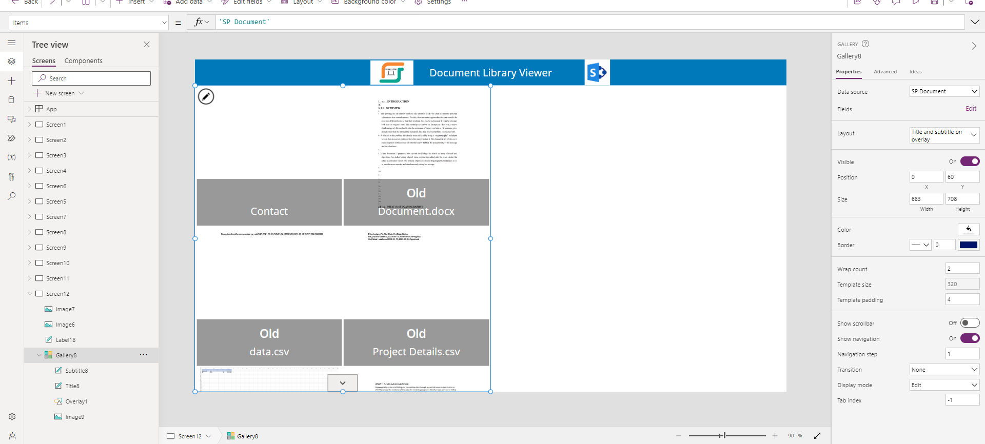 Power apps PDF Viewer SharePoint document Library without Flow - Rishan ...